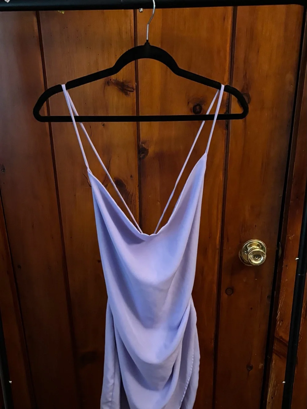 Lucy in the Sky | Dresses | Lucy In The Sky Lavender Cowl Neck Mini ...